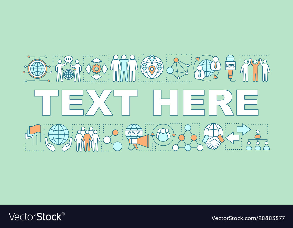 Worldwide communication word concepts banner Vector Image