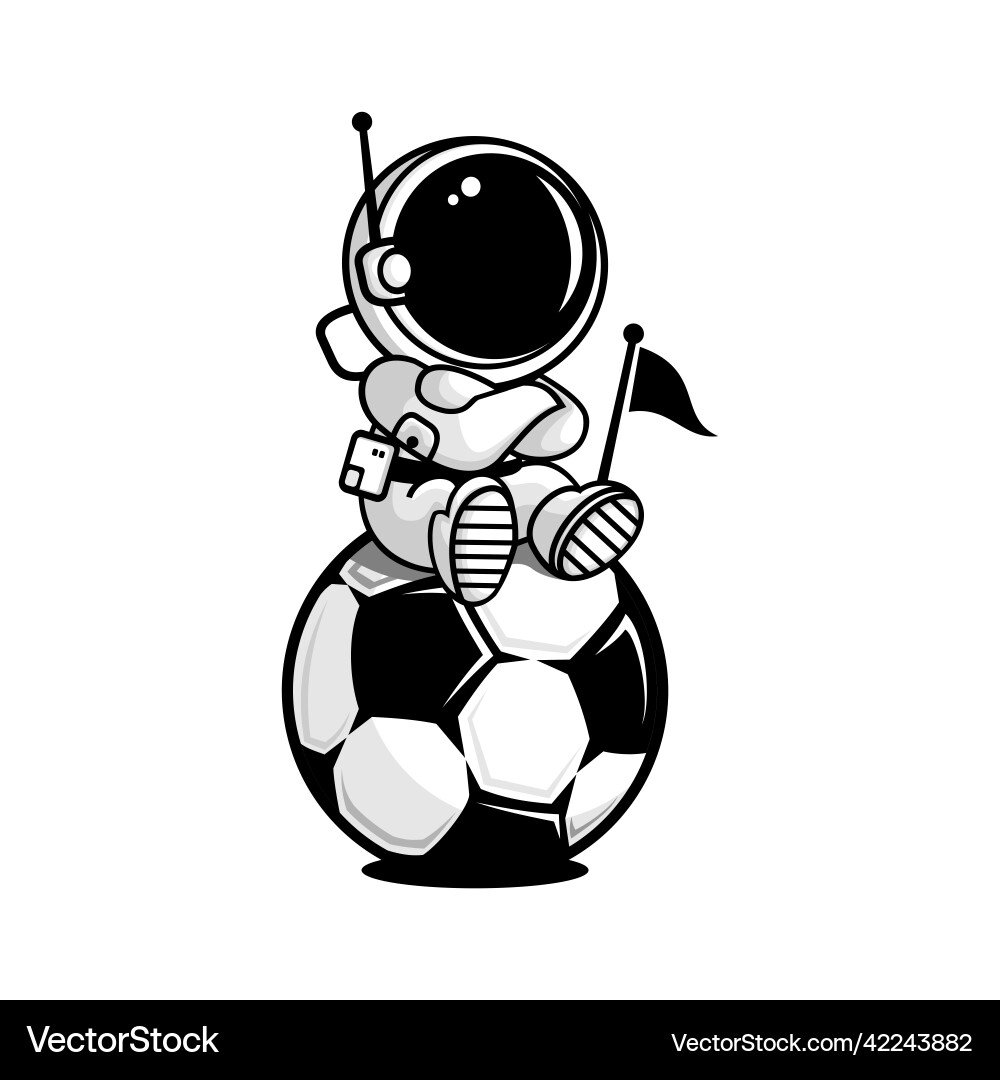 Astronaut and ball Royalty Free Vector Image - VectorStock