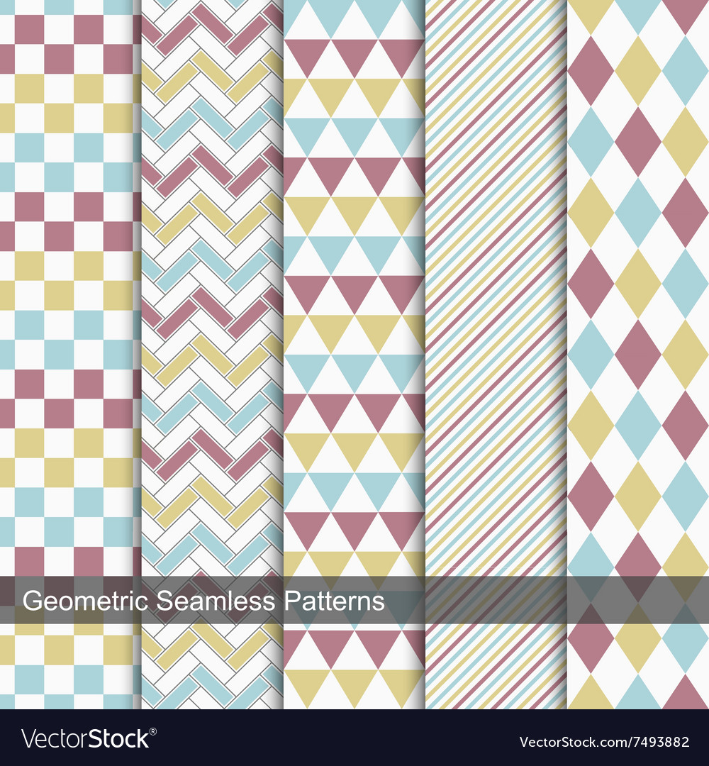 Color seamless patterns Royalty Free Vector Image
