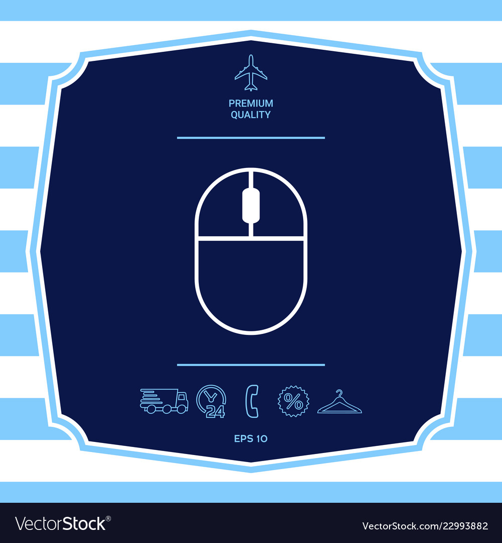 Computer mouse symbol icon graphic elements Vector Image
