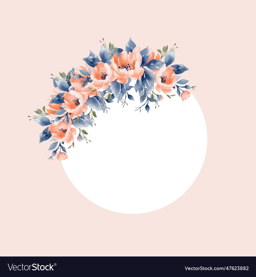 Flowers frame beautiful wreath elegant Royalty Free Vector Flowers frame beautiful wreath elegant Royalty Free Vector