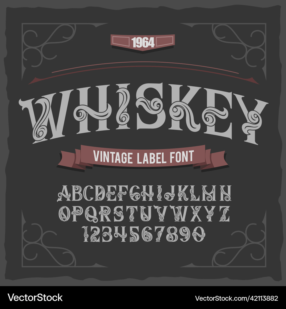Good handcrafted font for any label design Vector Image