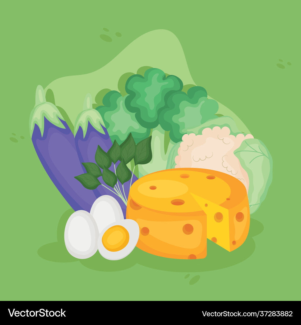 Healthy food icons Royalty Free Vector Image - VectorStock