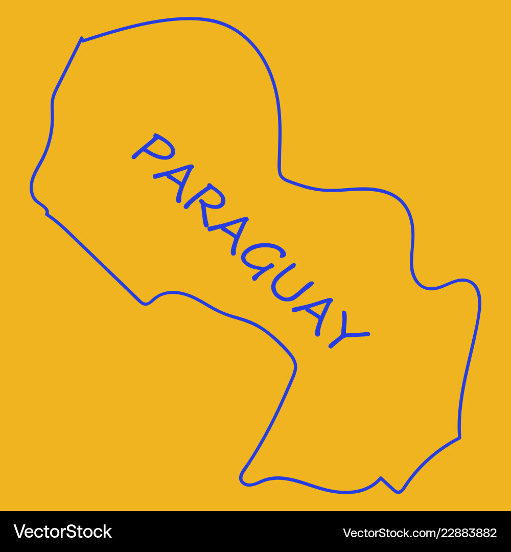 High resolution paraguay map with country flag Vector Image