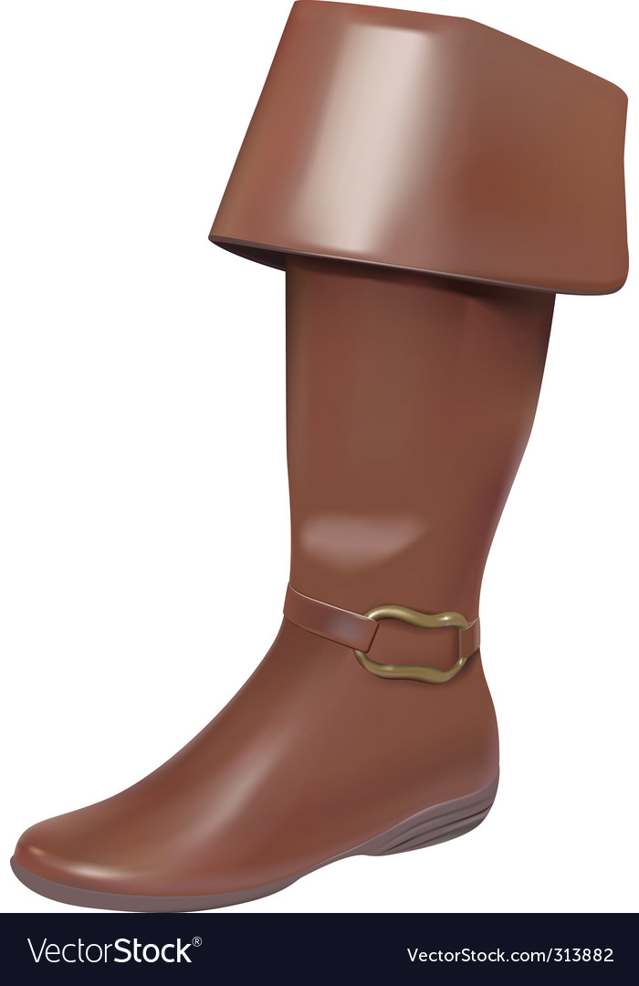 Leather boot Royalty Free Vector Image - VectorStock