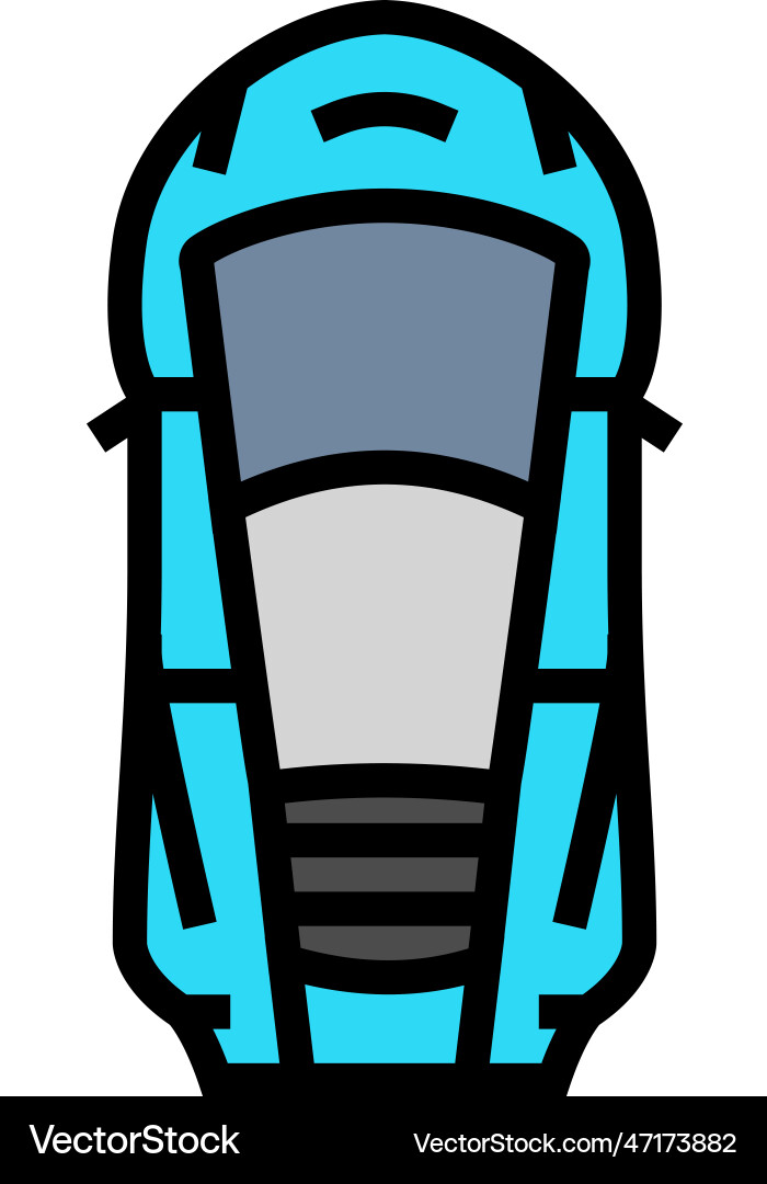 Motor car top view color icon Royalty Free Vector Image