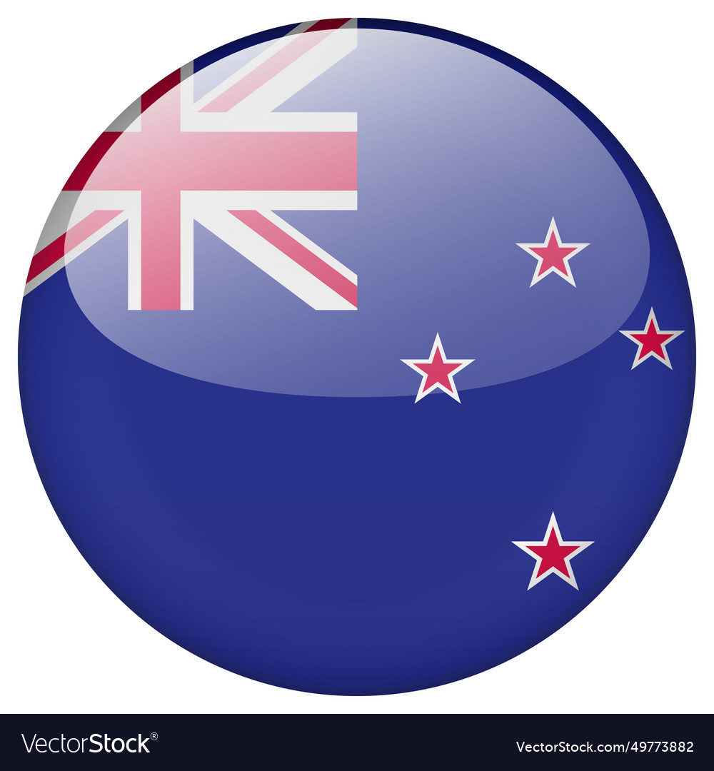 New zealand flag button Royalty Free Vector Image New zealand flag button Royalty Free Vector Image