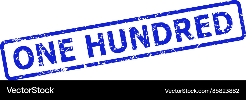 One hundred stamp seal with grunged texture Vector Image