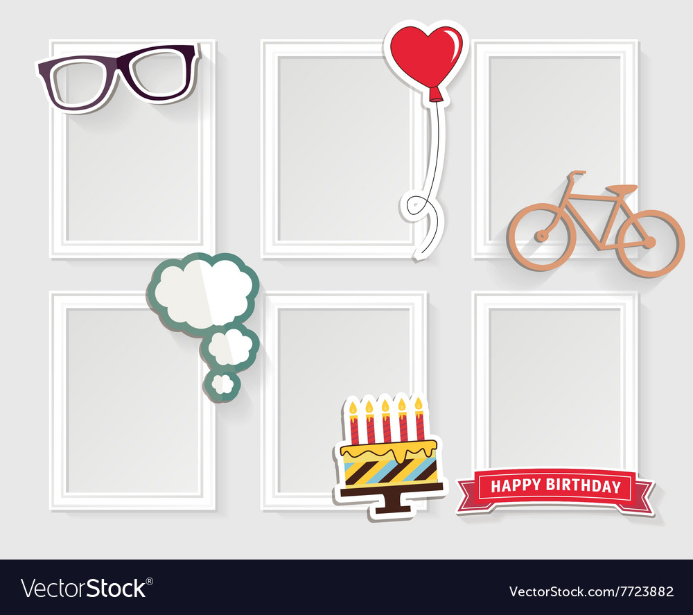 Photo frames concept Royalty Free Vector Image