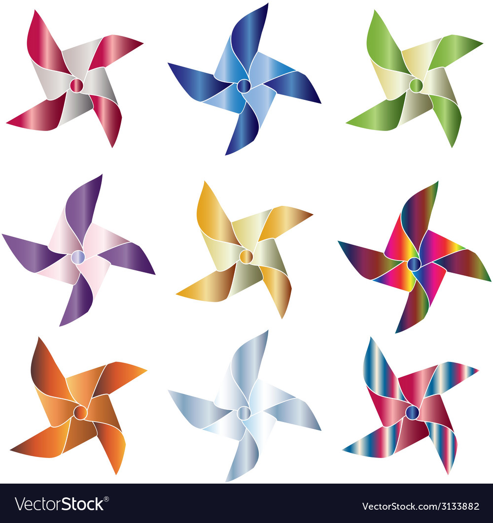 Pinwheels Royalty Free Vector Image - VectorStock