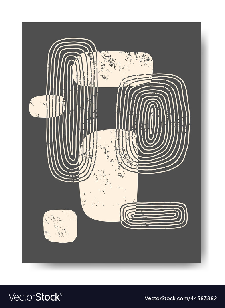 Poster with abstract geometric patterns Royalty Free Vector