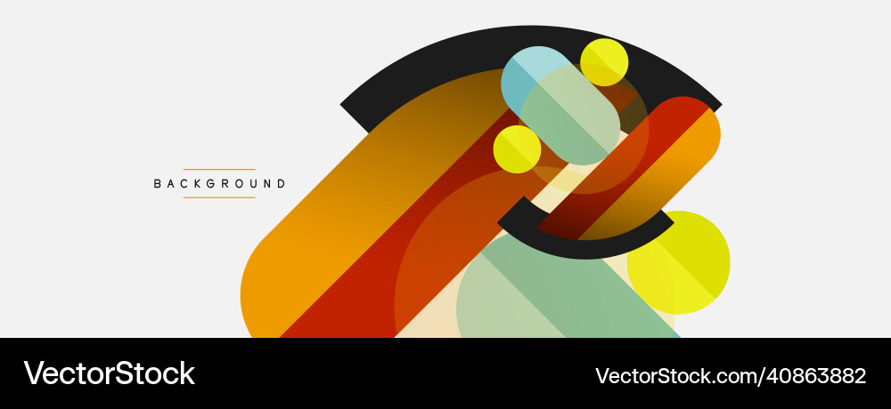 Round geometric shapes lines and circles Vector Image