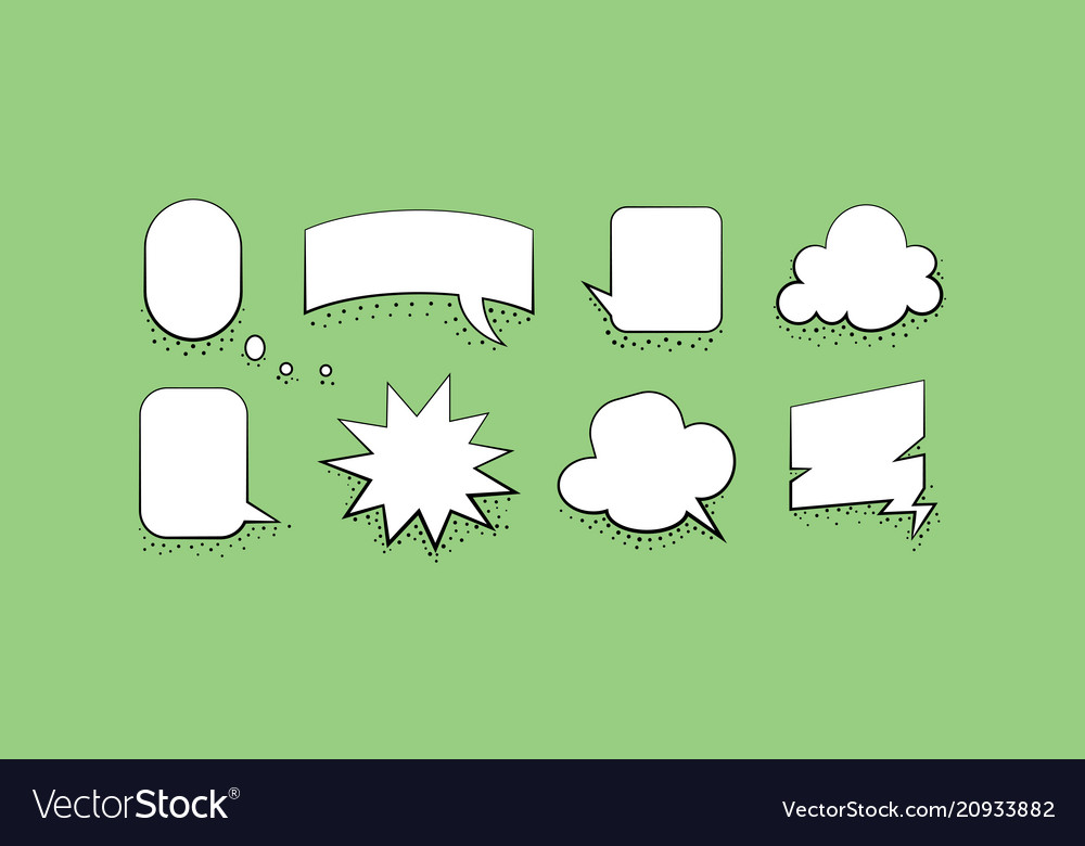 Set speech bubble design template Royalty Free Vector Image