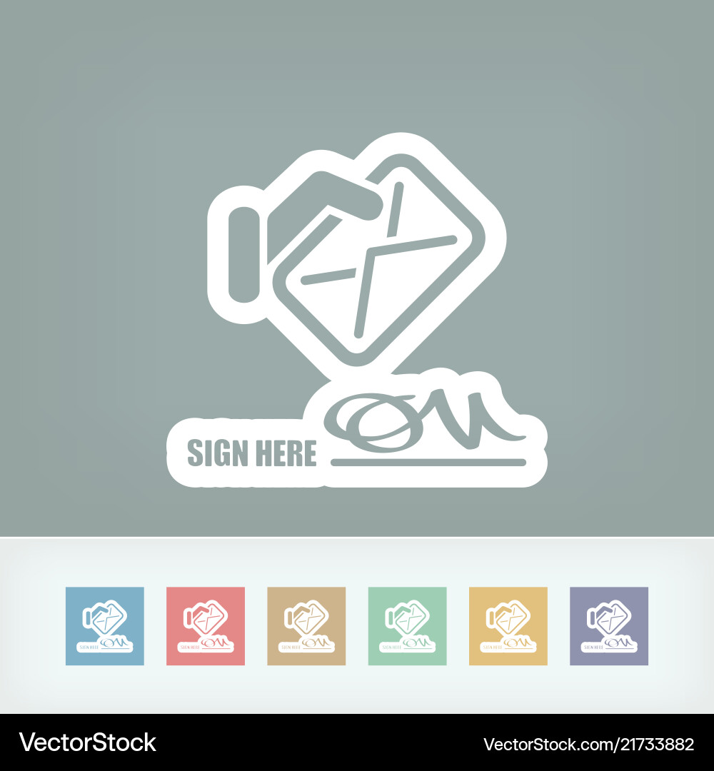 Signing up for receipt mail Royalty Free Vector Image