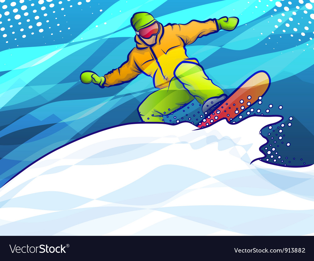 Snowboard Jump Royalty Free Vector Image - VectorStock