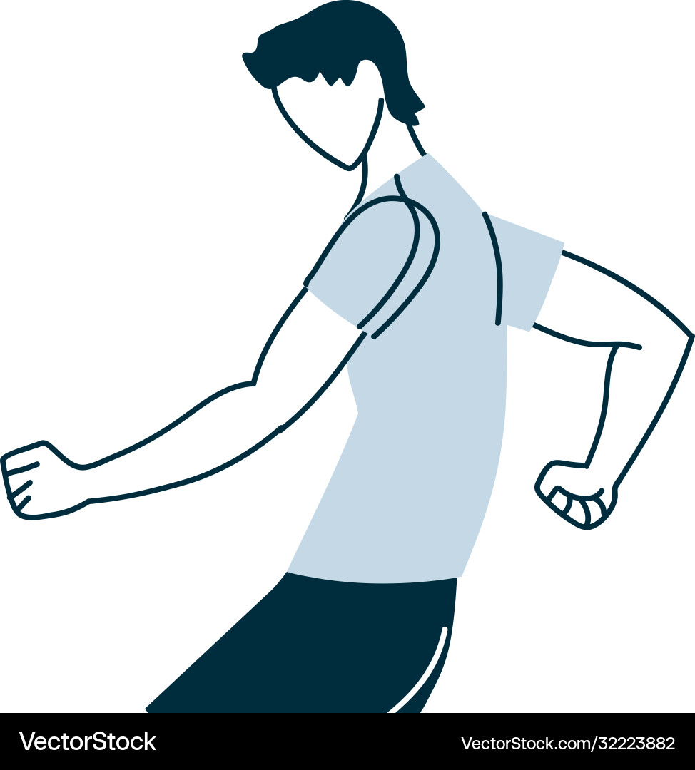 Soccer player man with uniform in aerodynamic Vector Image