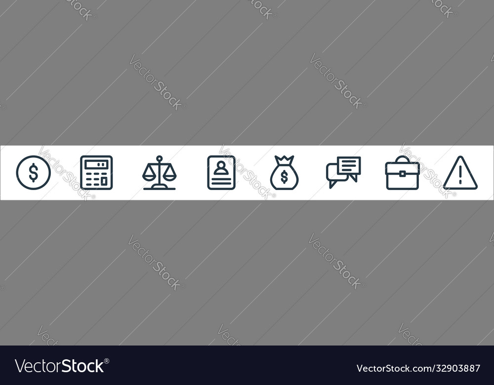 Business line icons linear set quality line set Vector Image