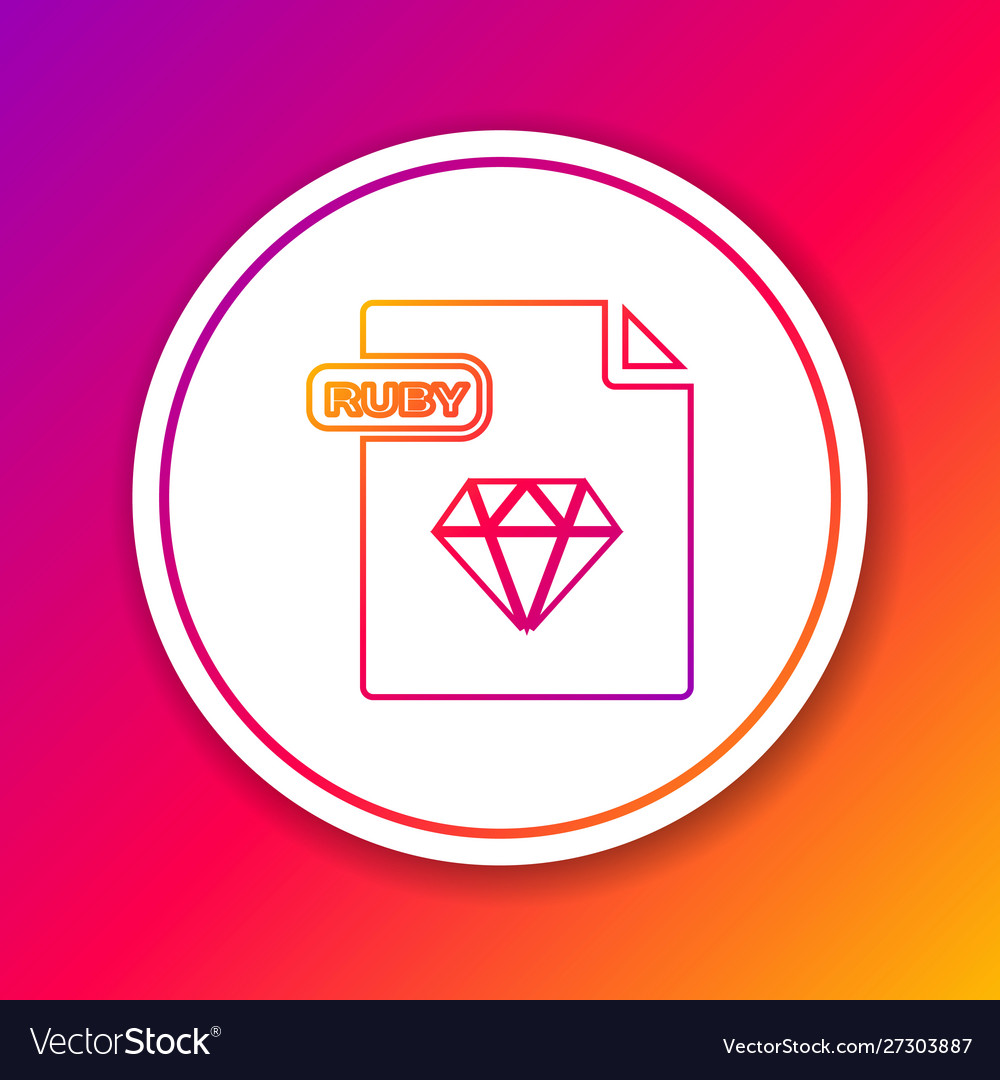 Color line ruby file document download ruby Vector Image Color line ruby file document download ruby Vector Image