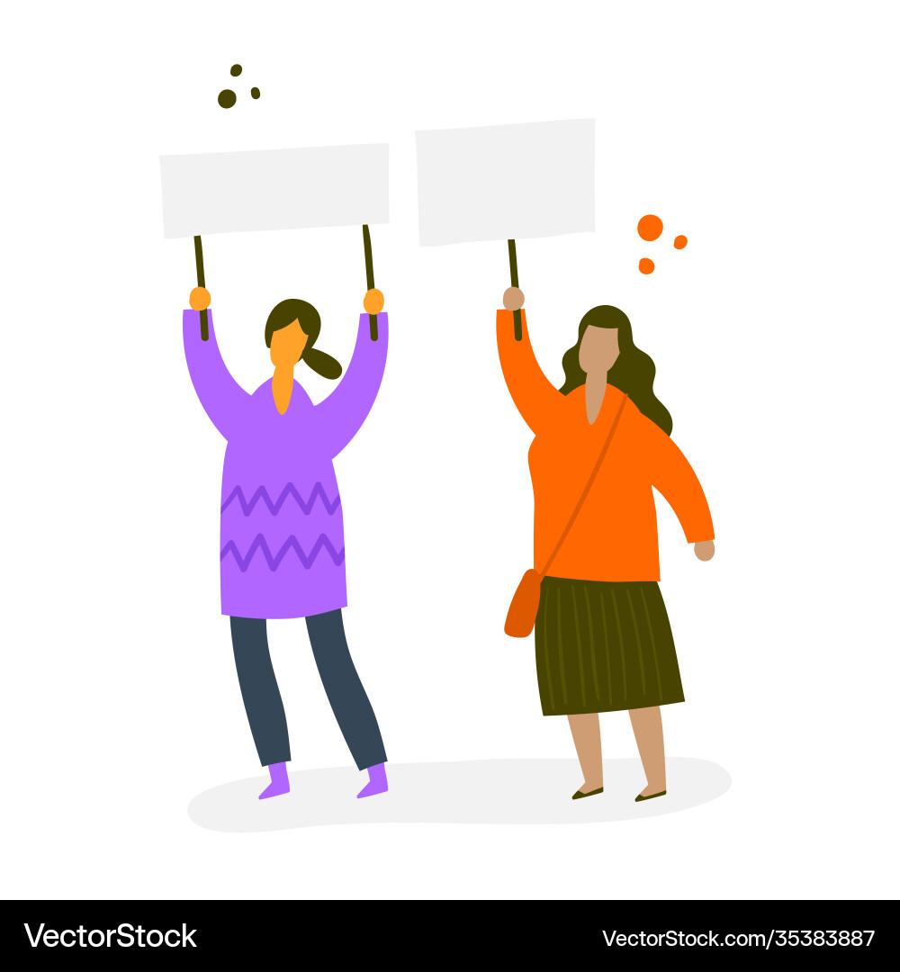 Female protest women Royalty Free Vector Image