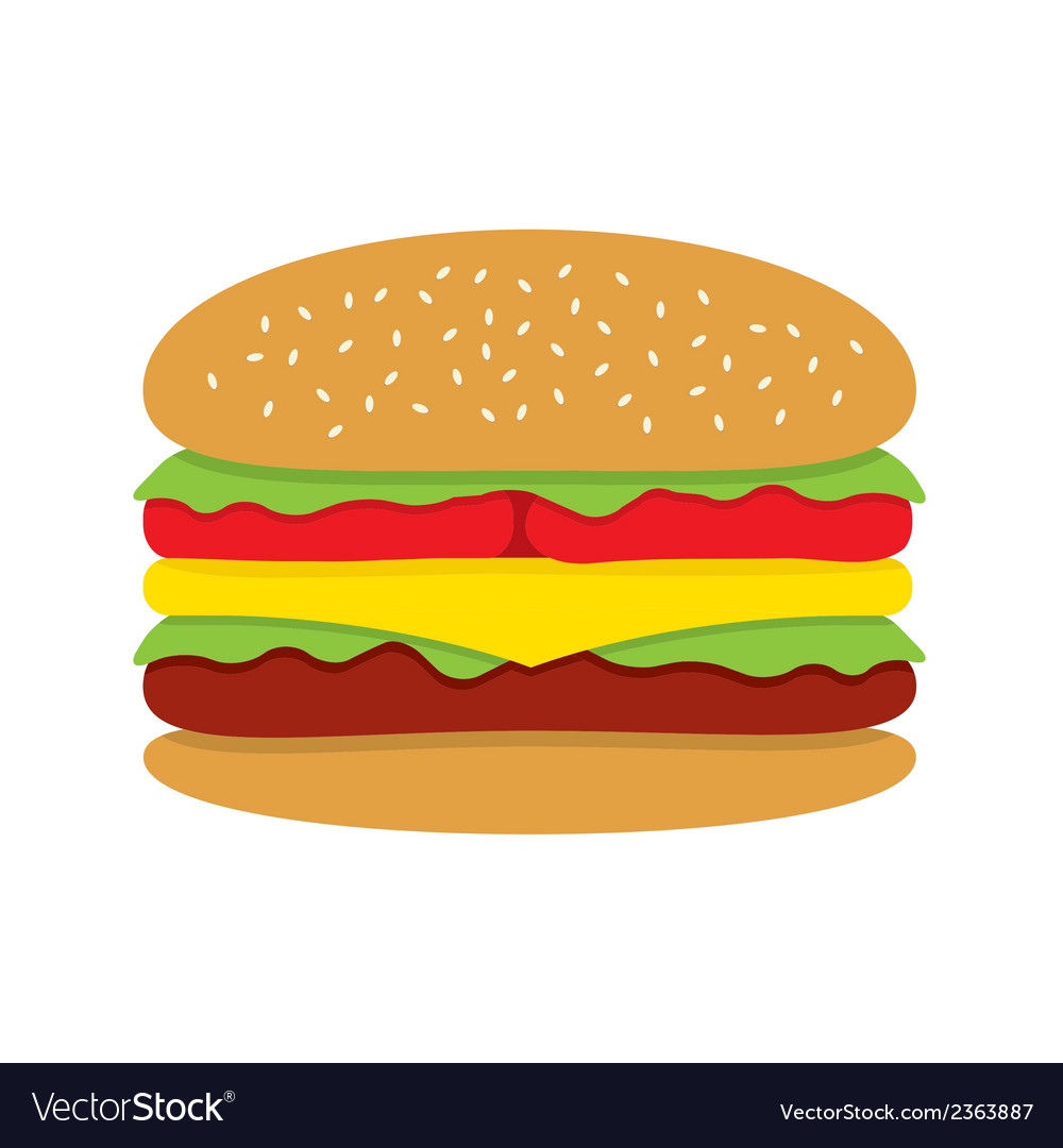 Hamburger Royalty Free Vector Image - VectorStock