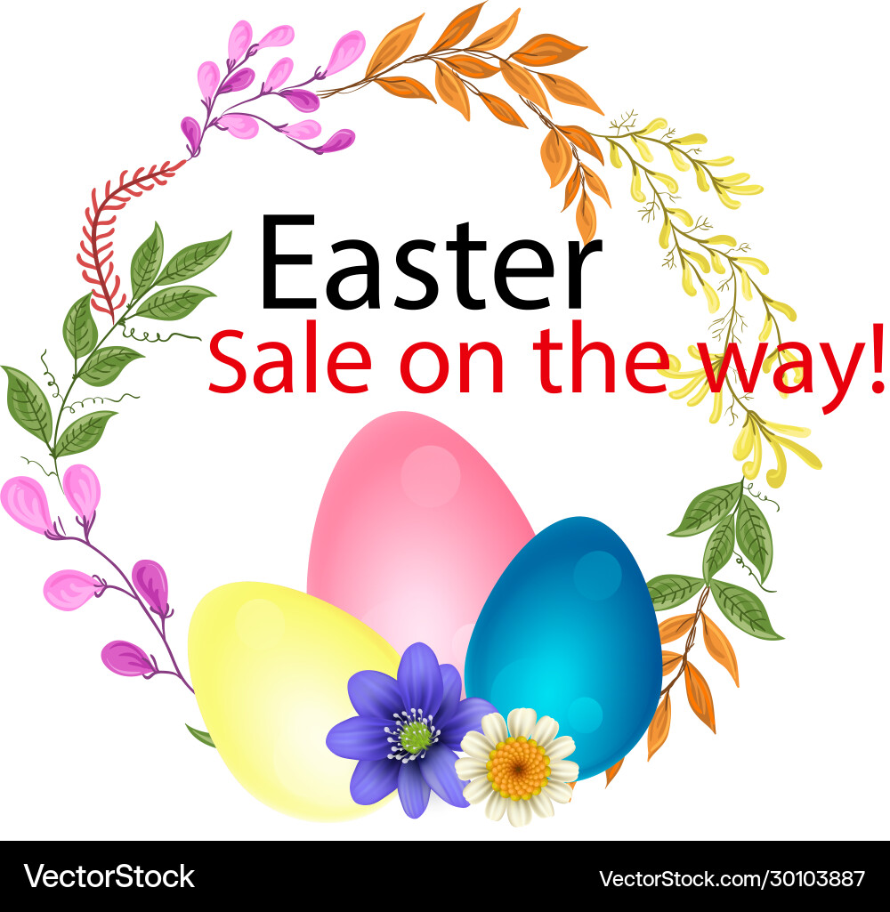 Happy easter day festival design Royalty Free Vector Image