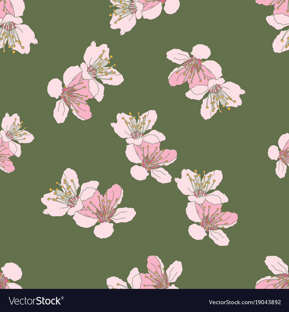 Cherry blossom pattern Royalty Free Vector Image