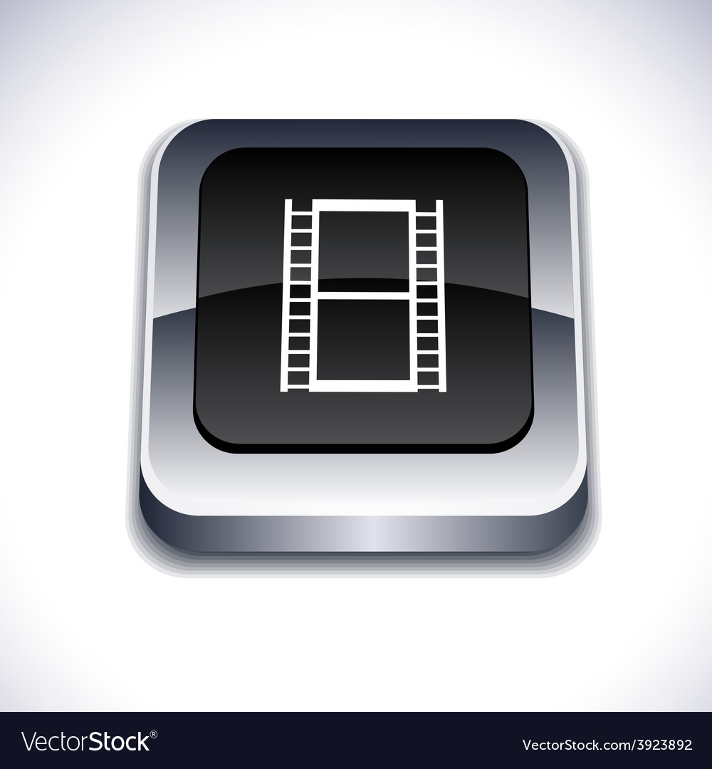 Cinema 3d button Royalty Free Vector Image - VectorStock