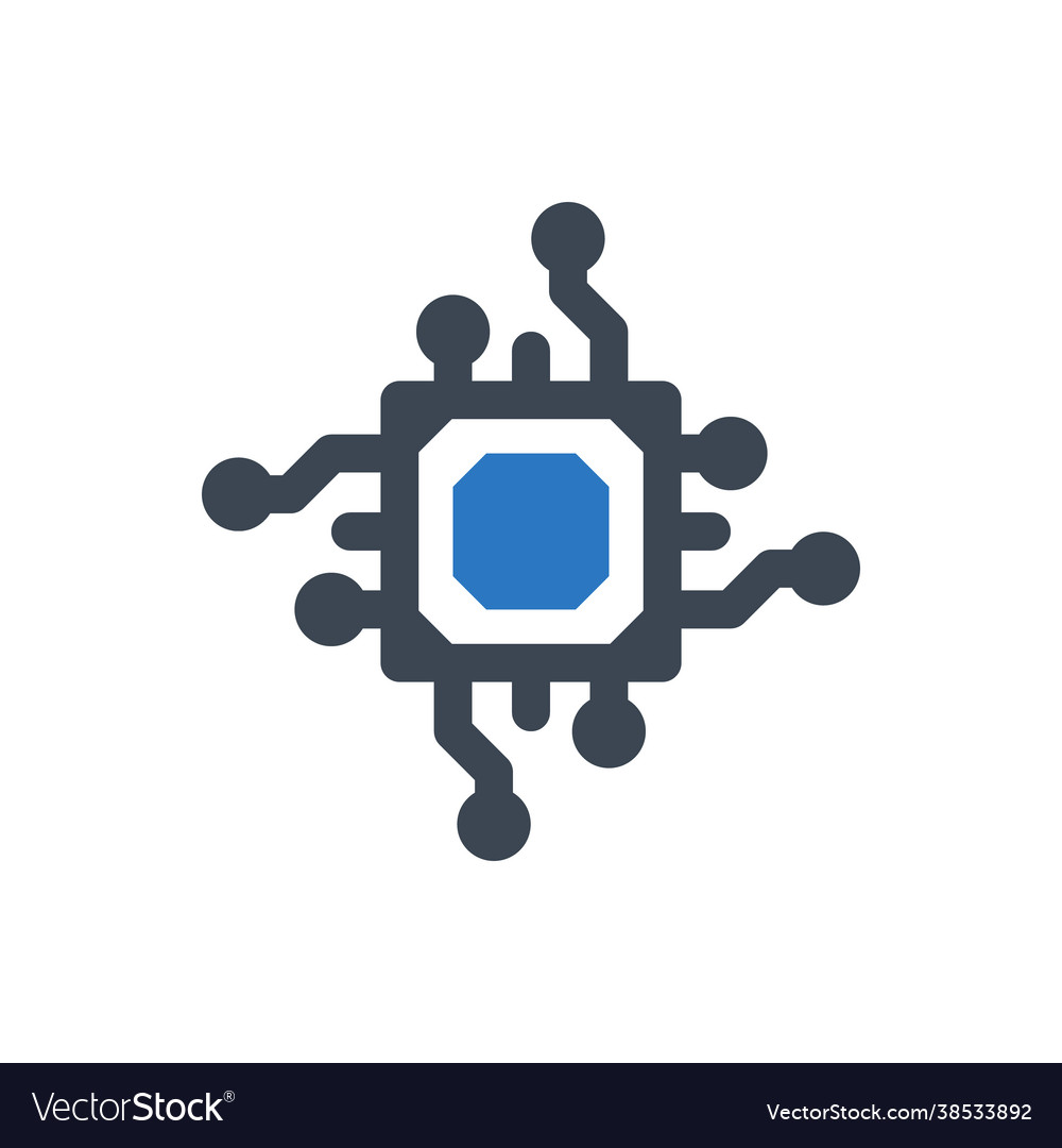 Cpu processor icon Royalty Free Vector Image - VectorStock