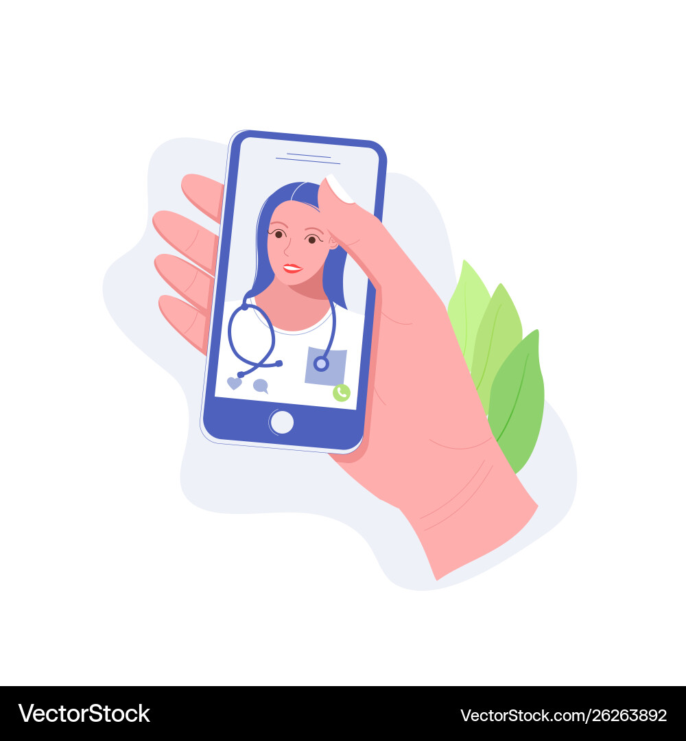 Healthcare mobile service concept Royalty Free Vector Image