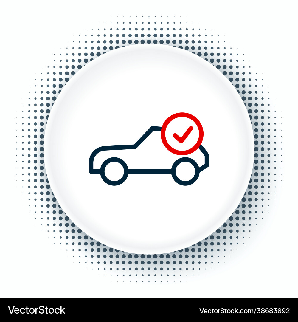 Line auto service check automotive icon isolated Vector Image