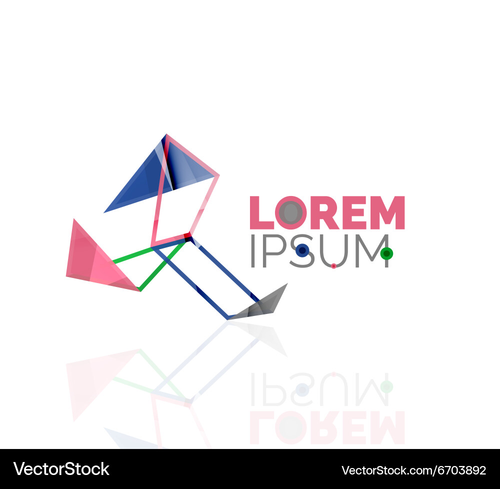 Logo abstract geometric business icon Royalty Free Vector