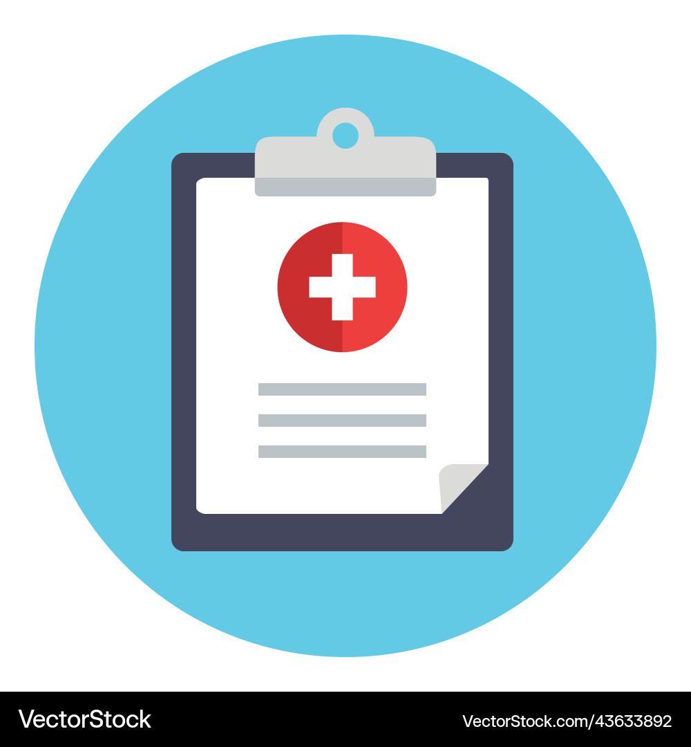 Medical report icon in circle Royalty Free Vector Image
