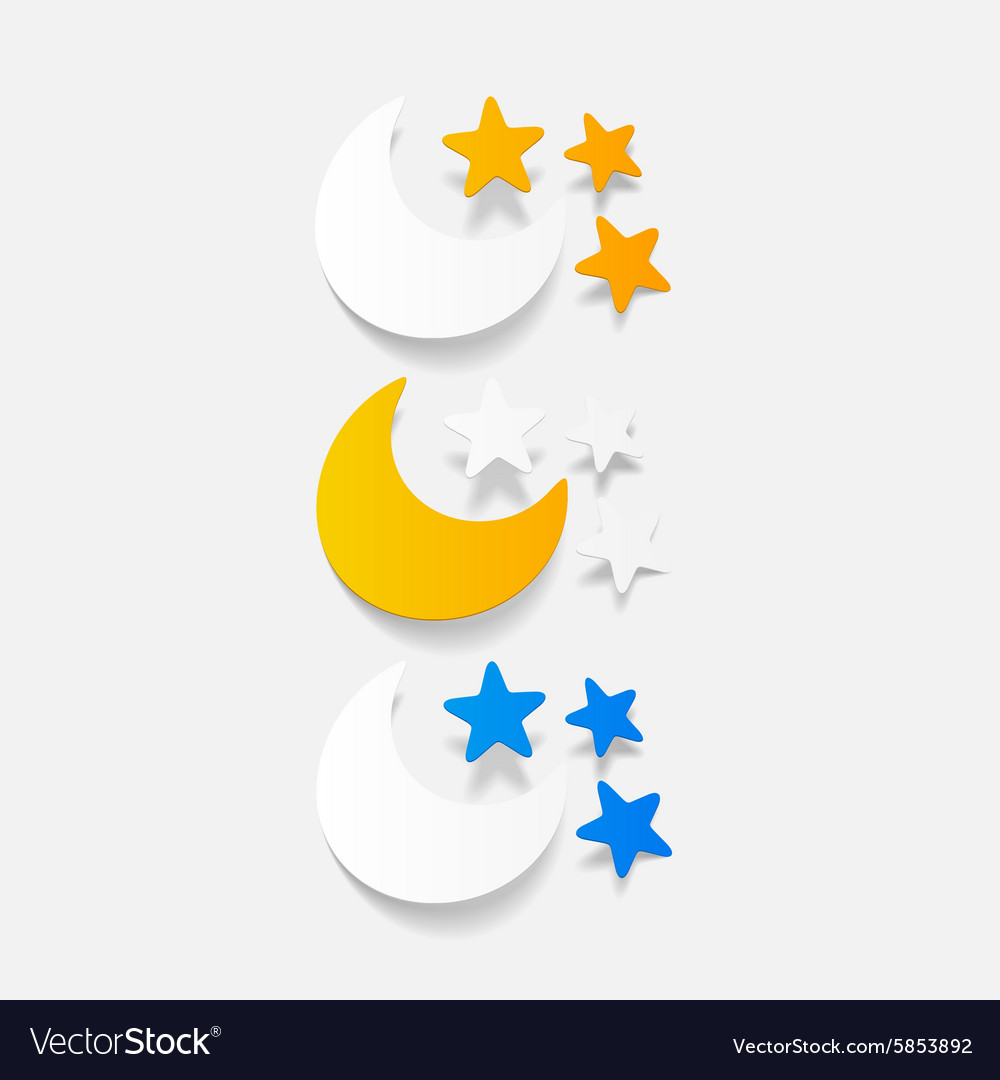 Realistic design element full moon Royalty Free Vector Image