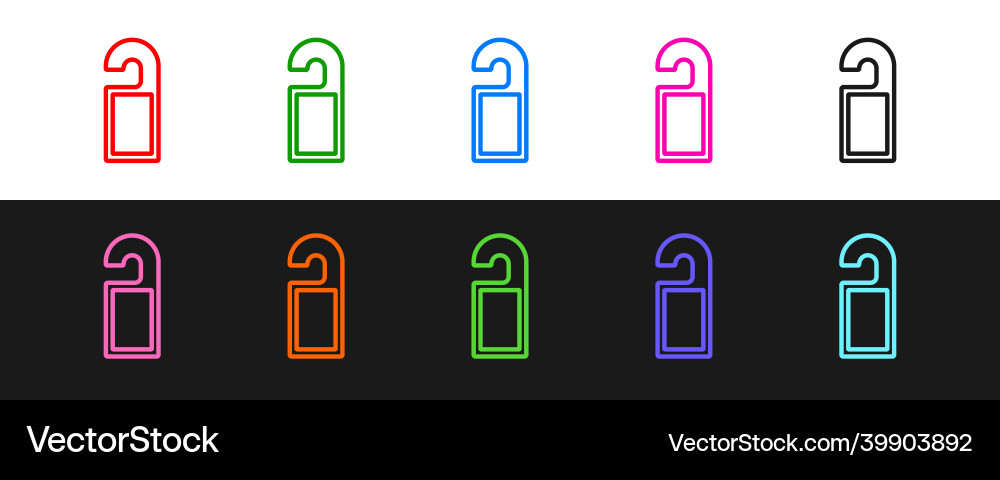 Set line please do not disturb icon isolated Vector Image