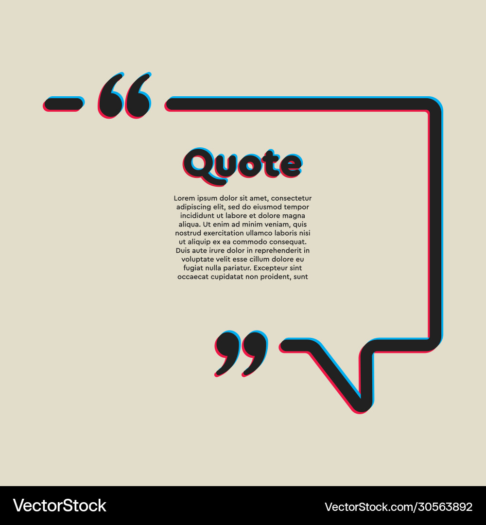 Template a creative quote bracket bubble Vector Image