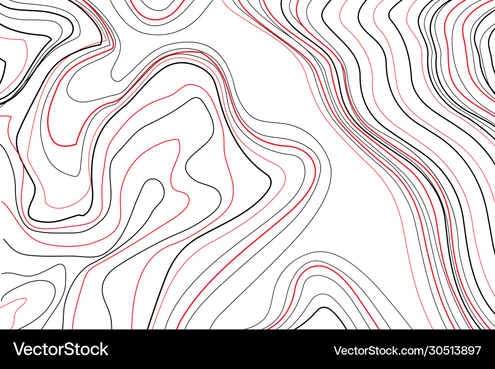 Colorful topographic line contour map background Vector Image
