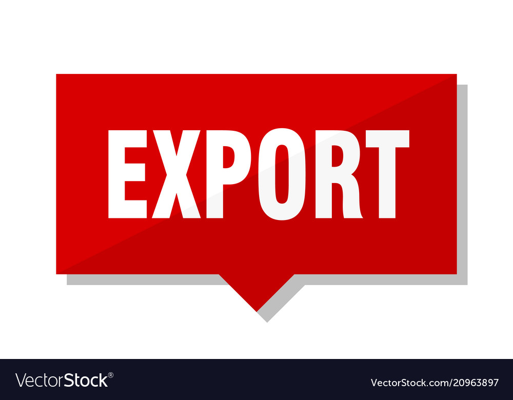 Export red tag Royalty Free Vector Image - VectorStock