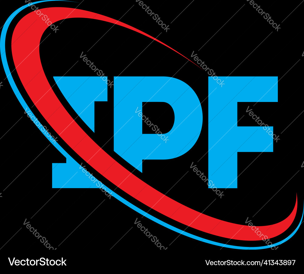 Ipf logo letter letter logo design Royalty Free Vector Image