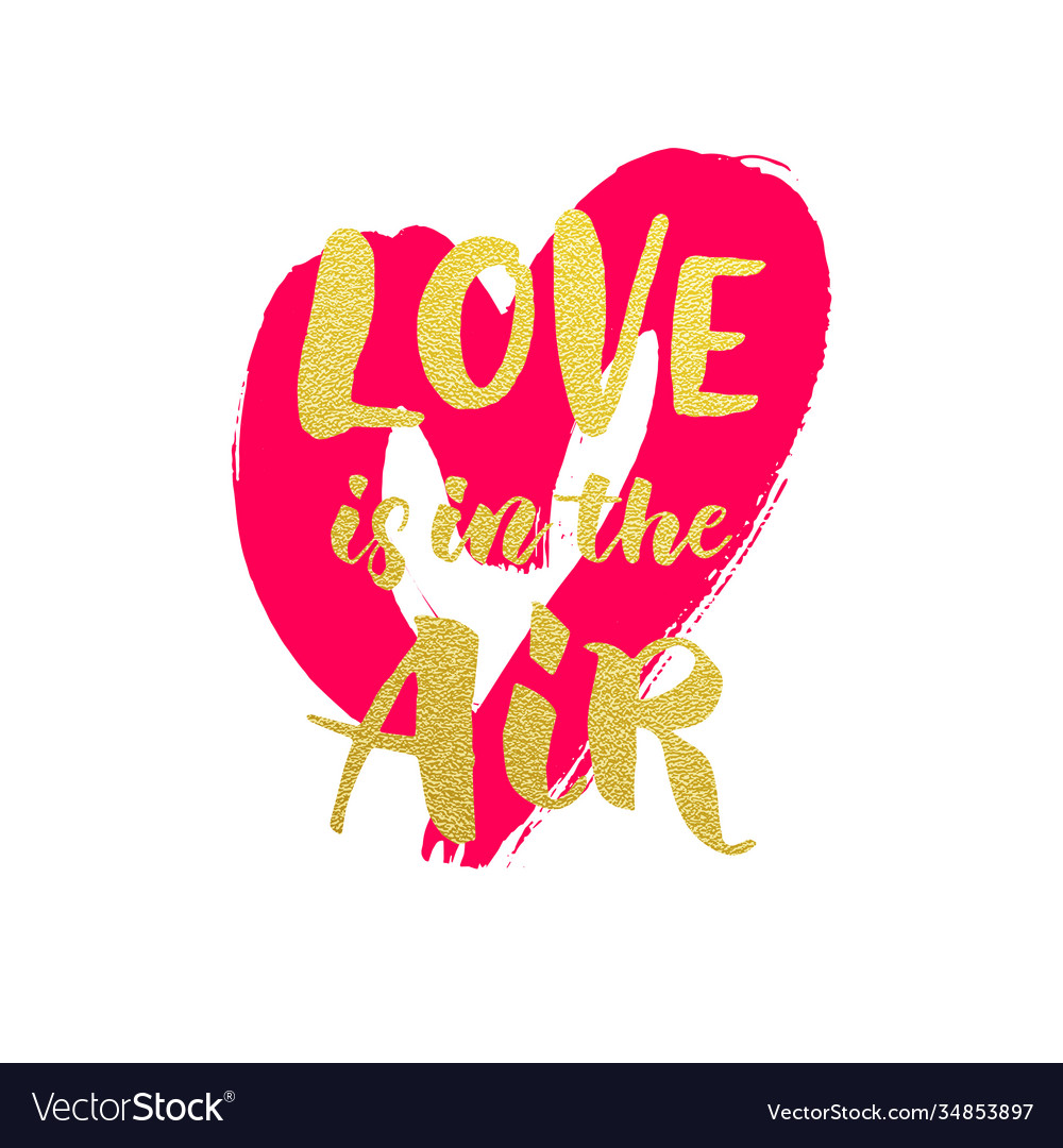 Love valentine heart gold card text Royalty Free Vector