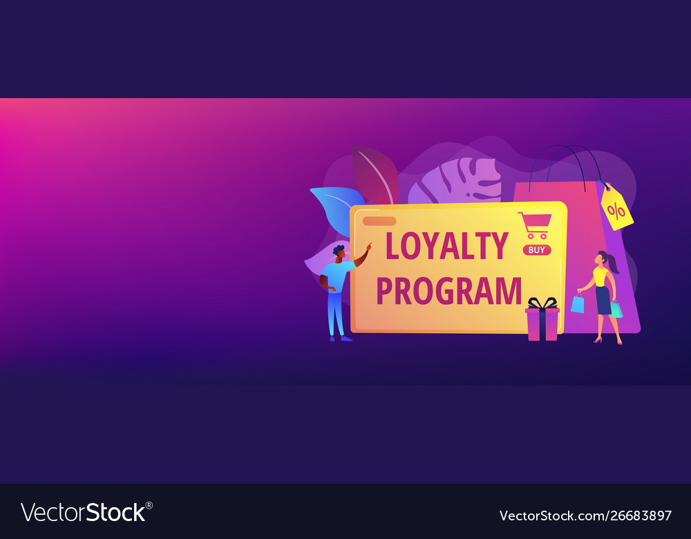 Loyalty program concept banner header Royalty Free Vector