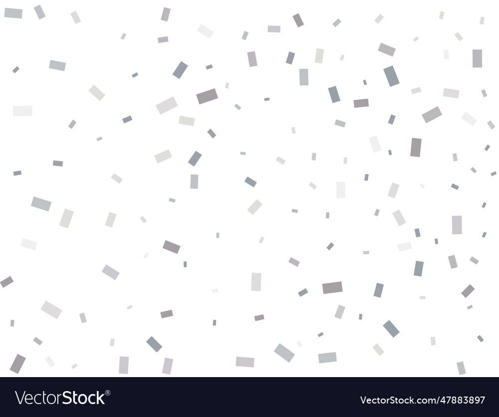 Modern light silver rectangular glitter confetti Vector Image