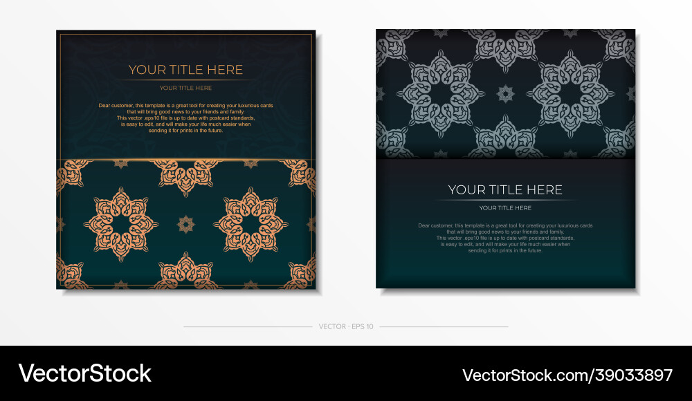 Presentable ready-to-print dark green color Vector Image