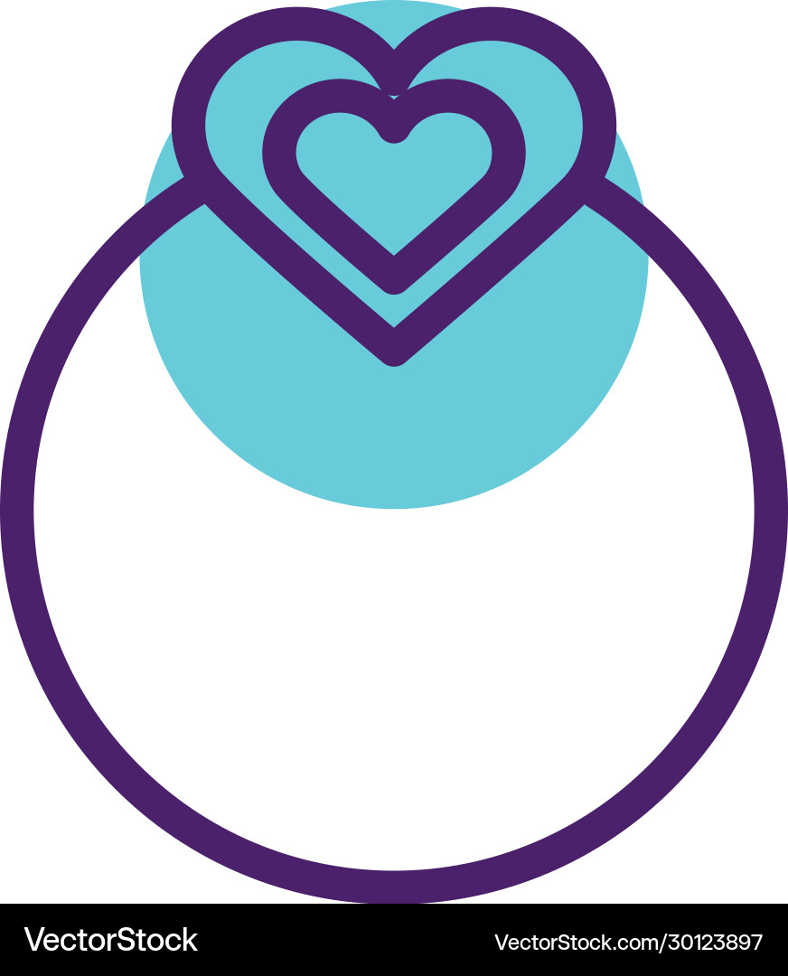 Proposal ring with heart love line s icon Vector Image