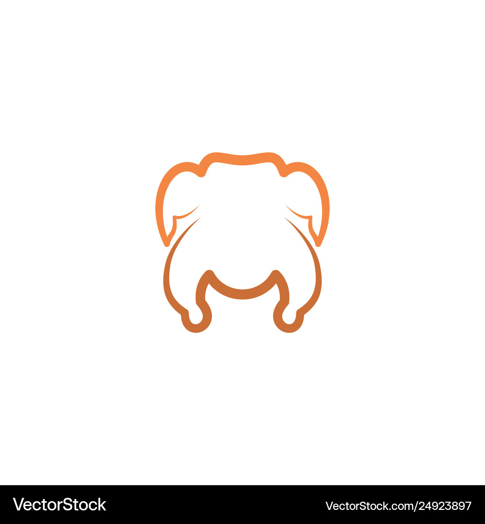 Raw chicken meat icon symbol sign element Vector Image