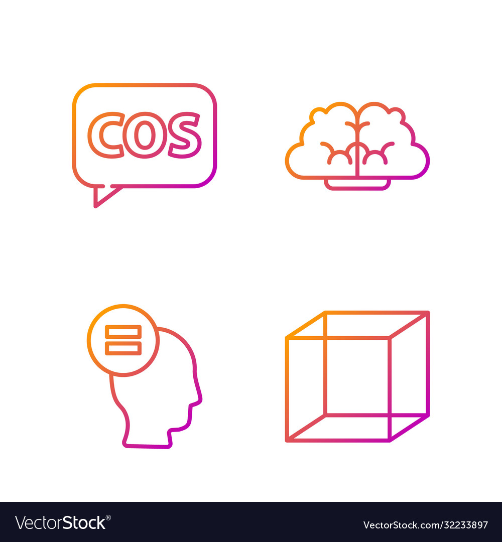 Set line function mathematical symbol test Vector Image