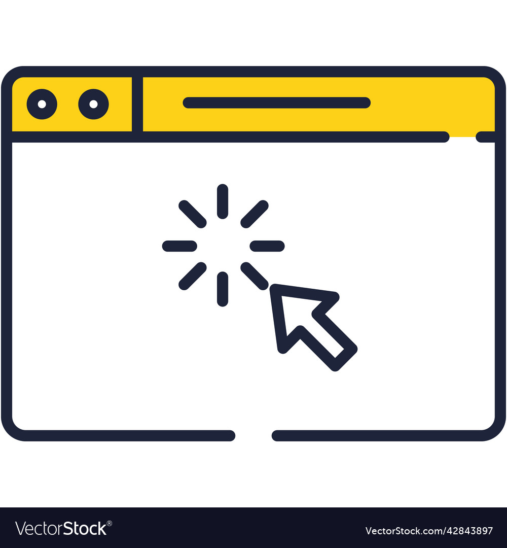 Site loading process webpage flat icon Royalty Free Vector