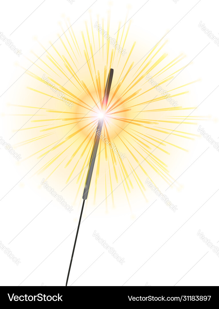 Sparkler icon cartoon style Royalty Free Vector Image