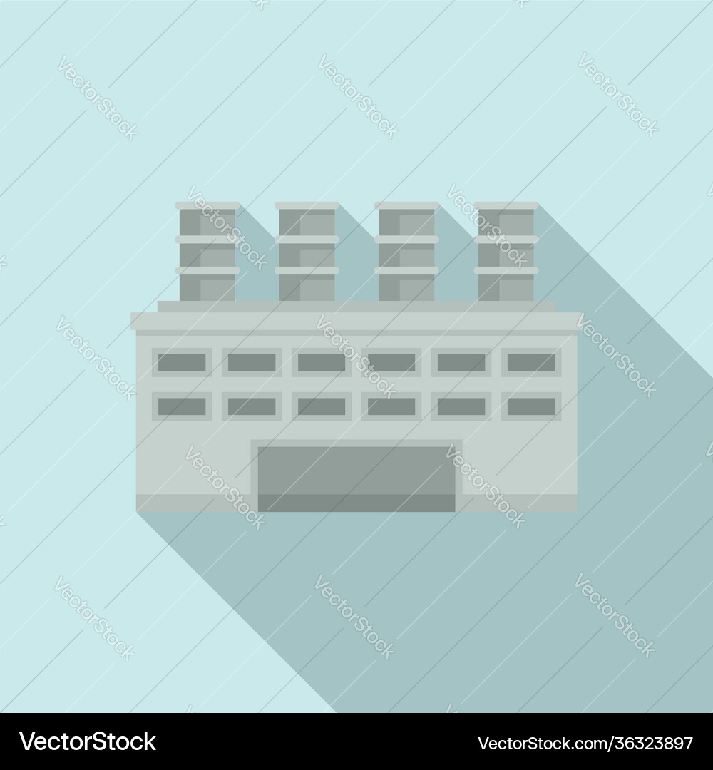 Storage recycle factory icon flat style Royalty Free Vector