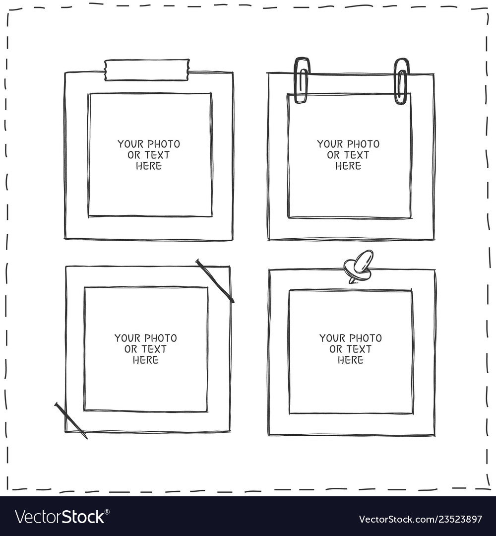 Template photo frames Royalty Free Vector Image