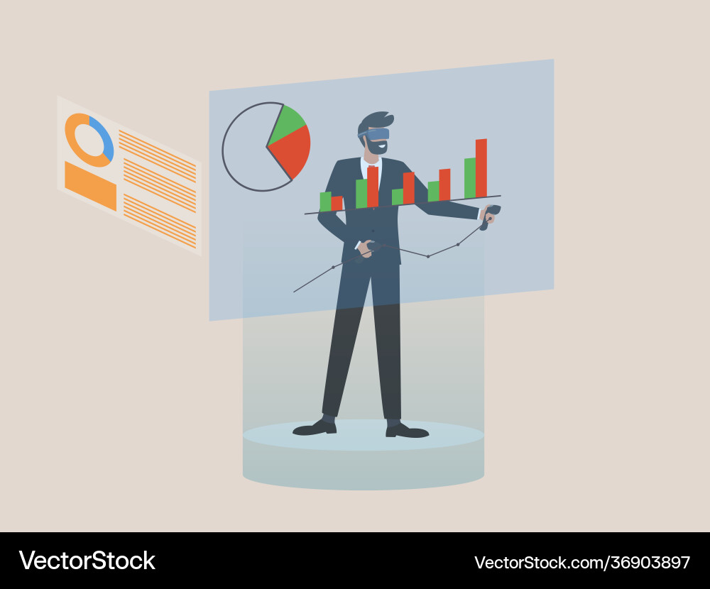 Vr ar players futuristic digital technology Vector Image